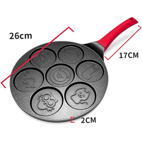 Crepera - Moldes para crepas para niños, crepera antiadherente con 7 ...