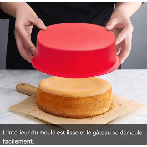 Ensemble de 4 moules à gâteaux ronds en silicone, moule à génoise ...