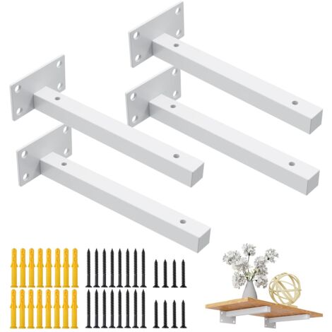 4 staffe per mensole, staffe per mensole a parete, staffe per mensole a ...