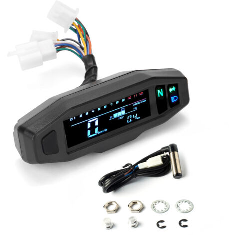 Mini Universal LCD Digital Motorrad Tachometer Digital ODO Meter ...