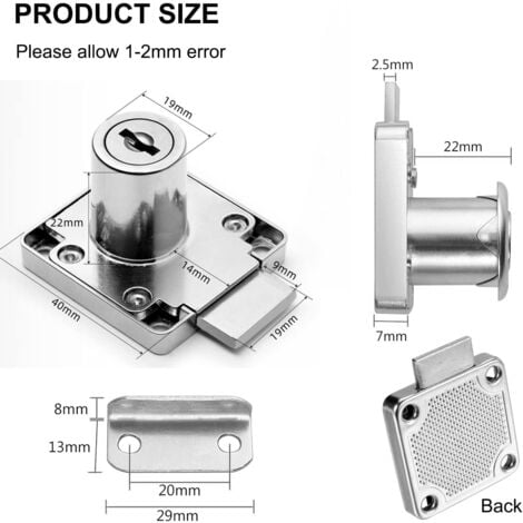 Nockenschloss mit Schlüssel gleich, Sicherheit Schrankschloss Schrankschloss Schubladenschloss ...