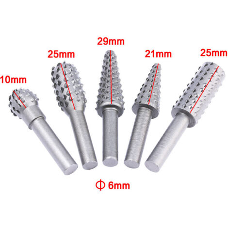 1/4 Zoll 6 mm Schaft Rotary Burr Holzfeile Raspel Bohrer Werkzeug 5 ...