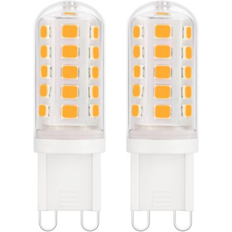 Bombilla LED G9, luz blanca cálida, 2700 K, 350 lúmenes, bombilla G9 de 2,5 W, combina con ...