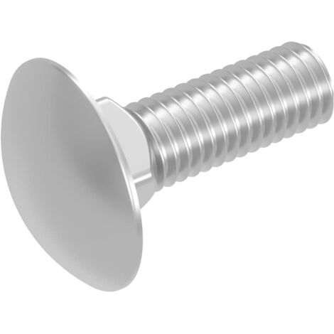 Perno de carro M8 x 25 mm, acero inoxidable V2A VA A2, DIN 603 / ISO 8677, cabeza redondeada con ...