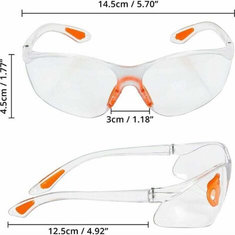 Paquete de 12 gafas de seguridad transparentes - Gafas protectoras con ...