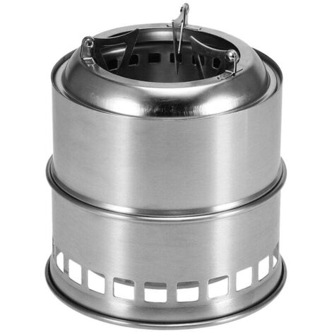 Estufa de leña portátil para acampar, estufa de carbón plegable de ...