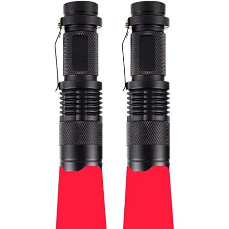 Linterna de luz roja, mini linterna roja, lámpara de señal roja con ...