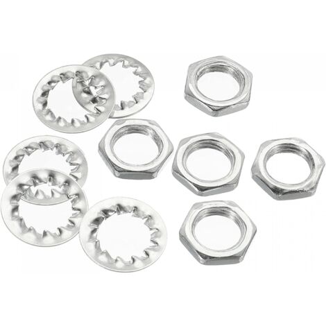 Tuercas con muescas roscadas para tubos de luz con arandelas Tornillos ...
