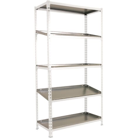 SimonRack Étagère Rangement, 1800x900x400 mm, 5 Niveaux, 180 kg Capacité de Charge et Point de ...