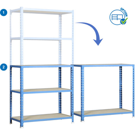 SimonRack Étagère Rangement, 2000x1100x400 mm, 5 Niveaux en Boix, 200 kg Capacité de Charge et ...