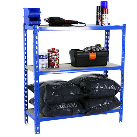 SimonRack Étagère Rangement, 900x1000x300 mm, 3 Niveaux en Boix, 150 kg Capacité de Charge et ...