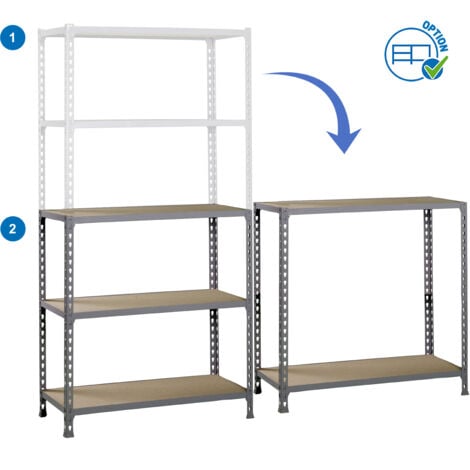 SimonRack Étagère Rangement, 2000x1100x400 mm, 5 Niveaux en Boix, 200 kg Capacité de Charge et ...