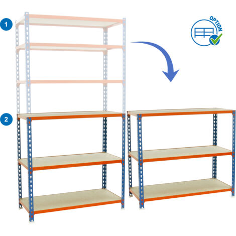 SimonRack Étagère Rangement, 2500x1200x500 mm, 6 Niveaux en Boix, 200 kg Capacité de Charge et ...
