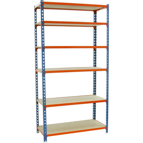 SimonRack Étagère Rangement, 2500x1000x300 mm, 6 Niveaux en Boix, 150 kg Capacité de Charge et ...