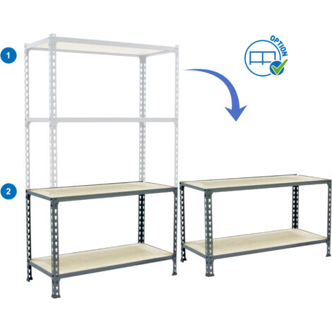 SimonRack Étagère Rangement, 1500x1200x500 mm, 4 Niveaux en Boix, 200 kg Capacité de Charge et ...
