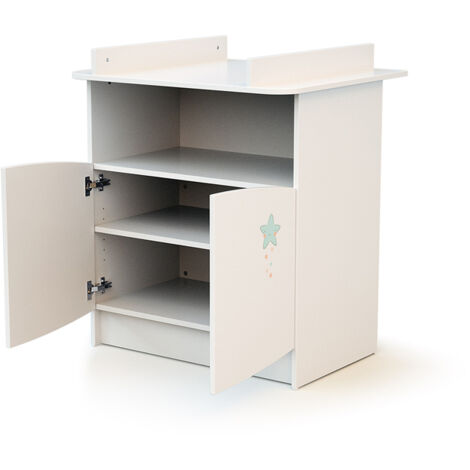 Commode 2 portes avec plan à langer AT4 Disney Up in the Sky Winnie Blanc