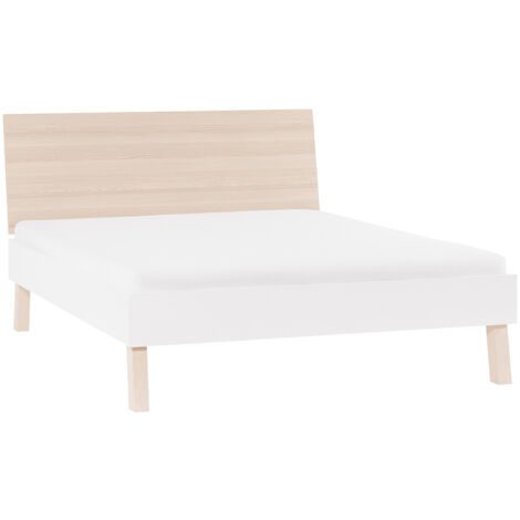 Lit 180x200cm Vox Spot Acacia et blanc
