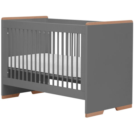 Lit bébé Pinio Snap Gris et bois
