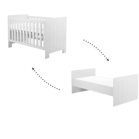 Lit bébé évolutif Pinio Calmo Blanc