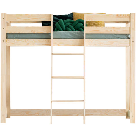 Lit mi-hauteur 90x200 sommier inclus Georges Bois