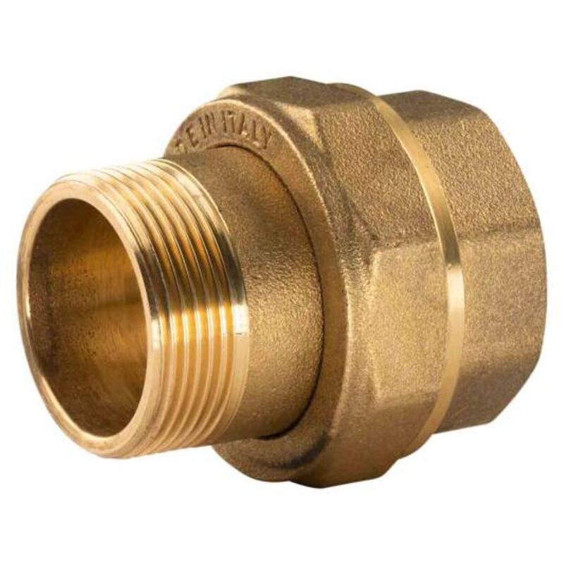 Messing Gewinde-Fitting Verschraubung gerade flachdichtend 1 1/2"IG - 1 ...