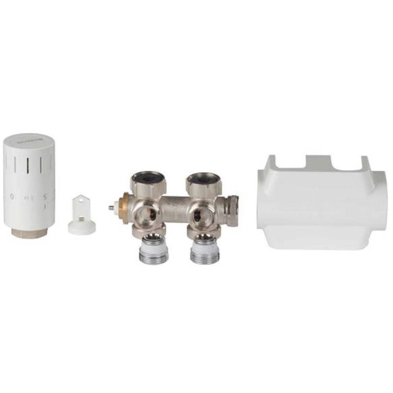 Buderus Logafix Universalarmatur Set V2 1/2" Durchgangsform Eckanschluss weiss