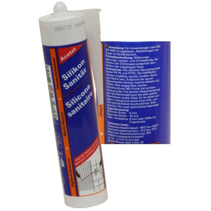 Sanitär Silikon transparent 310 ml