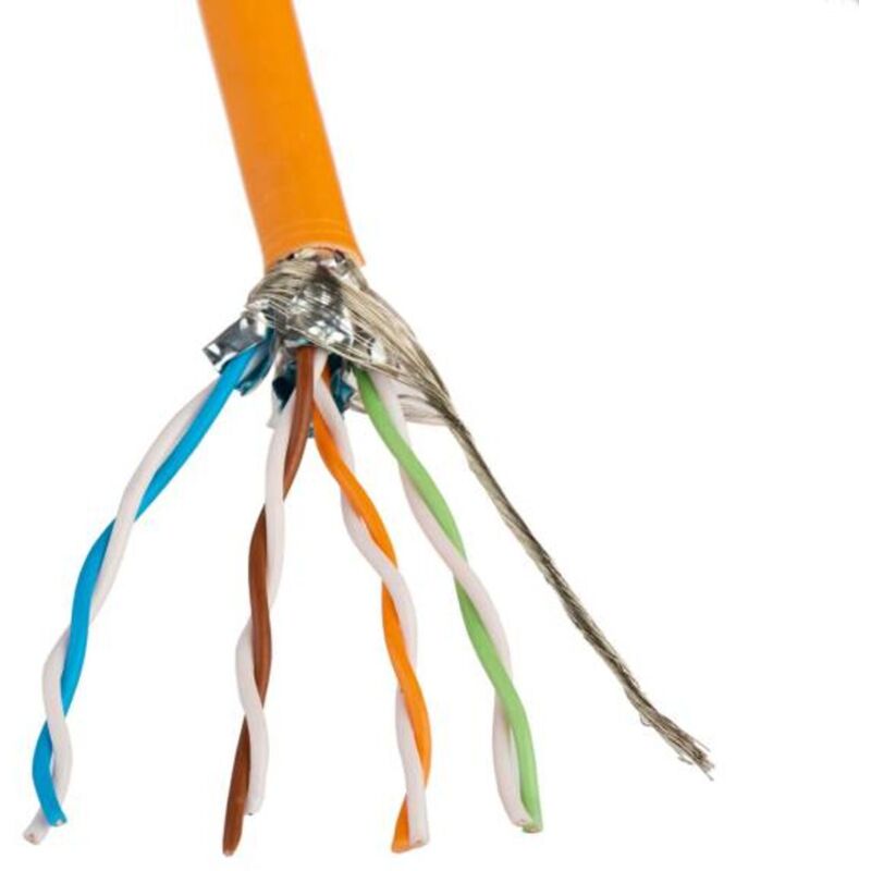 ACOME Installationskabel TN-7000-1 Kat.7 orange 4P S/FTP AWG23 50 Meter