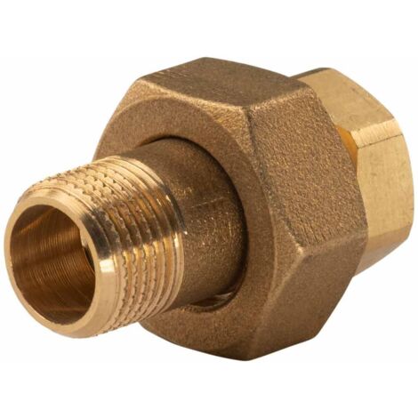 Messing Gewinde-Fitting Verschraubung mit O-Ring konisch dichtend 3/8" IG - 3/8" AG (DN10 ...