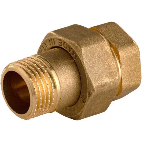 Messing Gewinde-Fitting Verschraubung mit O-Ring konisch dichtend 1/2"IG - 1/2"AG (DN15)-schwere ...