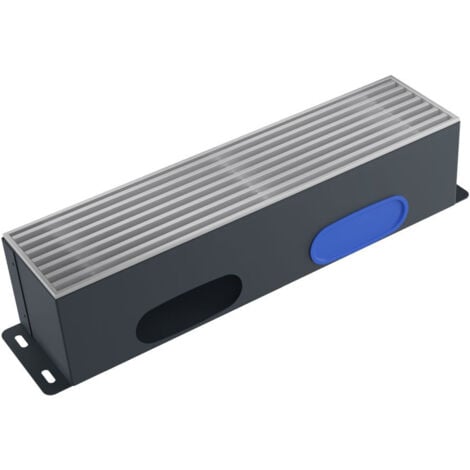 Kermi x-well Design-Boden-Luftauslass mit Linearrost Alu natur, Maße ...