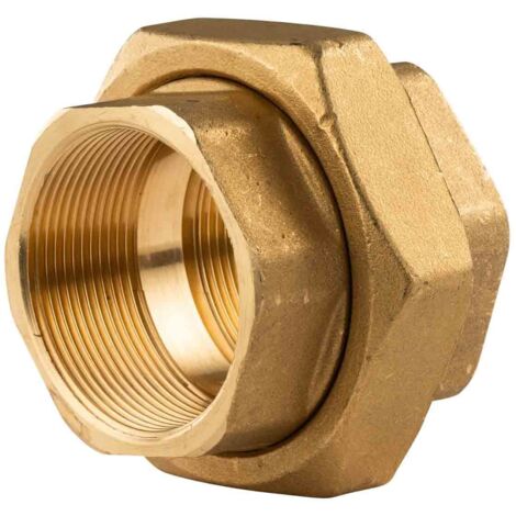 Messing Gewinde-Fitting Verschraubung gerade mit O-Ring konisch dichtend 3 teilig 2"IG - 2"IG ...