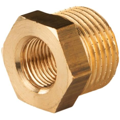 Messing Gewinde-Fitting Reduziernippel 1/4" AG (DN8) - 1/8" AG (DN6) - schwere Ausführung
