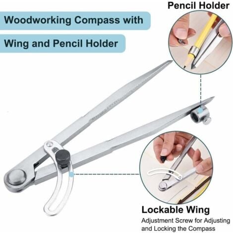 Compas de Mesure, Compas à Pointes Sèches Diviseur D'aile - Jauge de ...