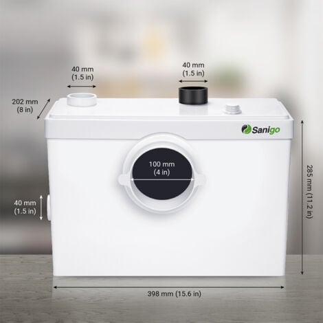 Sanigo Macerator Pump 600W Waste Water Pump 3 in 1 Pump WC Toilet ...