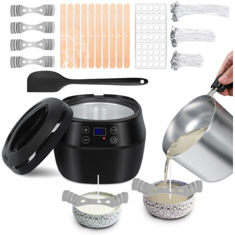 1L Pot de Fusion Cire Bougie Électrique, Bougies parfumées DIY pot de ...
