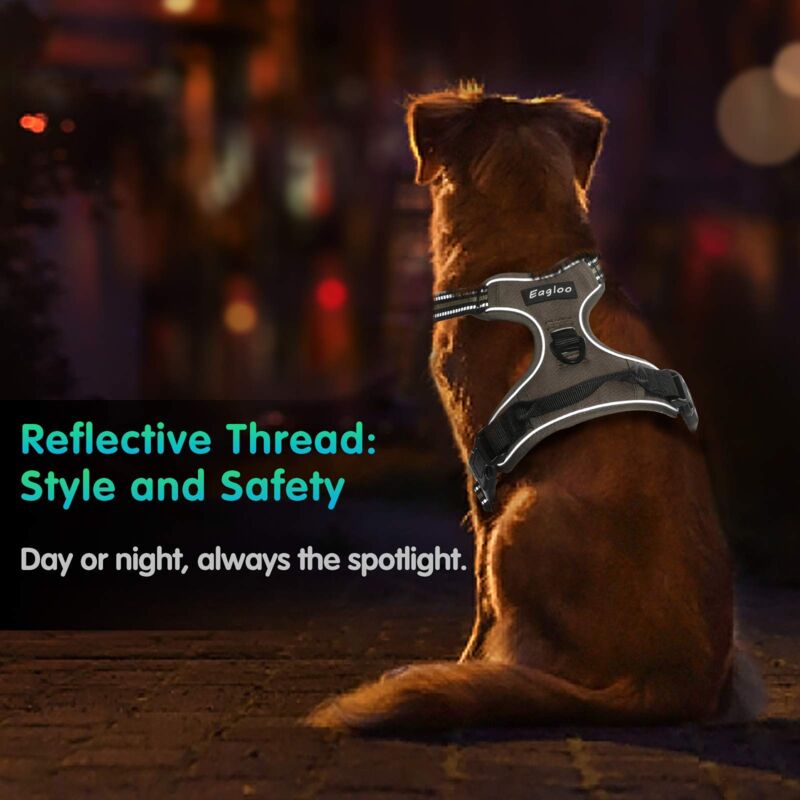 XL Dog Harness No Pull Dog Harness Easy to Put on No Handle Control Reflective Dog Harness Breathable Durable Dog Harness Medium and Large Dogs