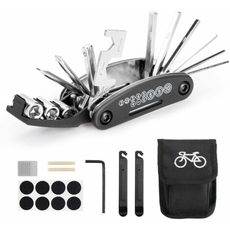 Bike Multi-Tool, 16 in 1 Tools for Portable Bike Tool Bag with Chain ...