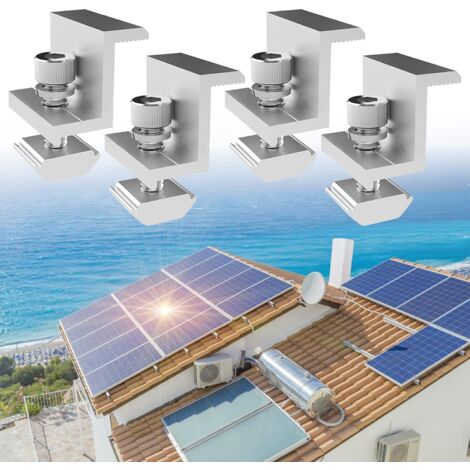 Solar Panel,Solar Panel Edge Clamp Brackets,4PCS Solar Panel Fixing for ...