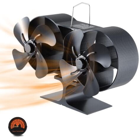 8 Blade Heat Powered Stove Fan, Mini Wood Burner and Log Burner Fan ...
