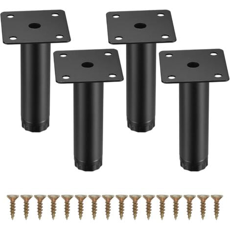 Pieces Furniture Legs, 10cm/4inch Adjustable Furniture Legs, Metal ...