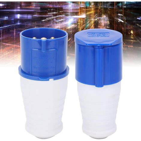 Electrical Adapter Plug Connector Set, 3 Pin Single Phase Power Socket ...