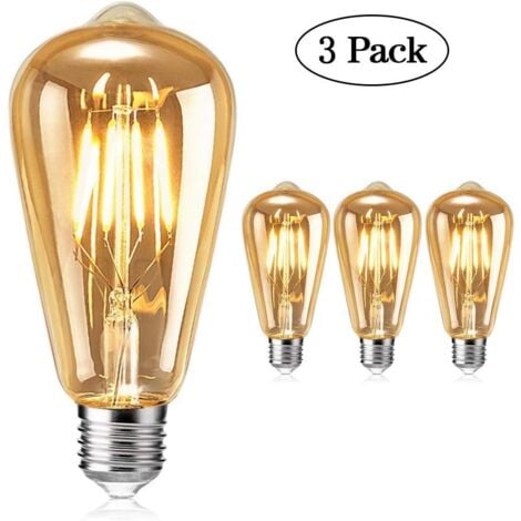 Vintage Light Bulb, Tonitott Edison LED Bulb Warm Light E27 4W Antique ...