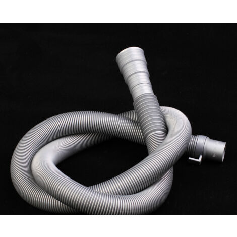 Corrugated Plastic Tube - Washing Machine Drain Extension Tube - 2m - Grey