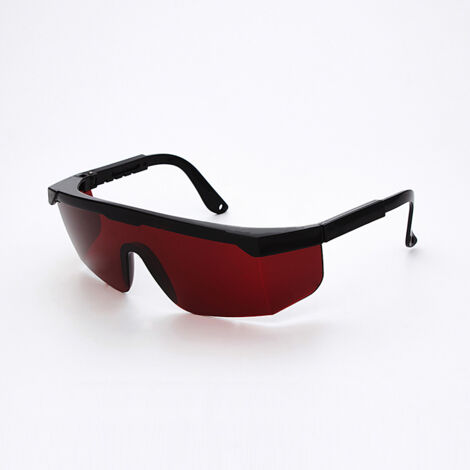 Laser and pulsed light protection glasses--black frame red lens