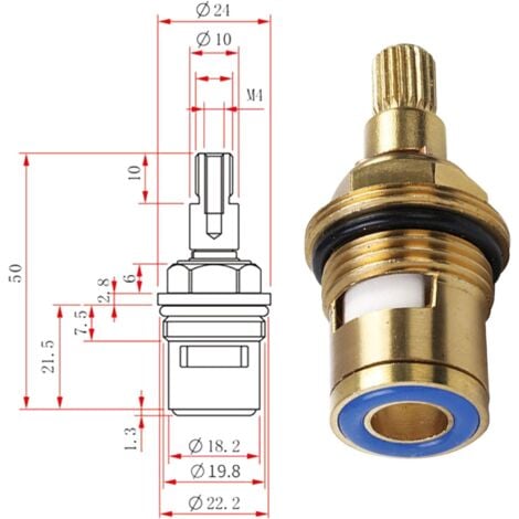 Kitchen Sink Replacement Brass Ceramic Faucet Valve Insert Gland ...