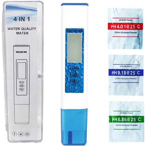 Digital Water Tester, Portable Sensitive PH TDS EC Temp Water Quality ...