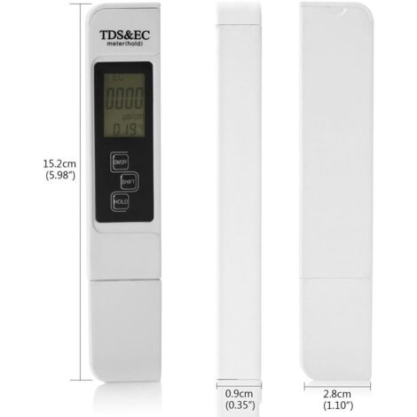 TDS Tester Multifunctional Digital 3 in 1 Measures TDS EC and ...
