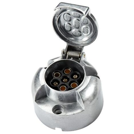 7-pin female metal trailer socket