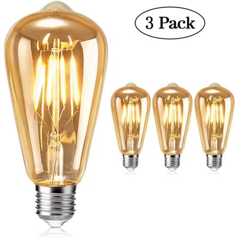 Vintage Bulb, Tonitott Edison LED Bulb Warm Light E27 Antique 4W Bulb ...
